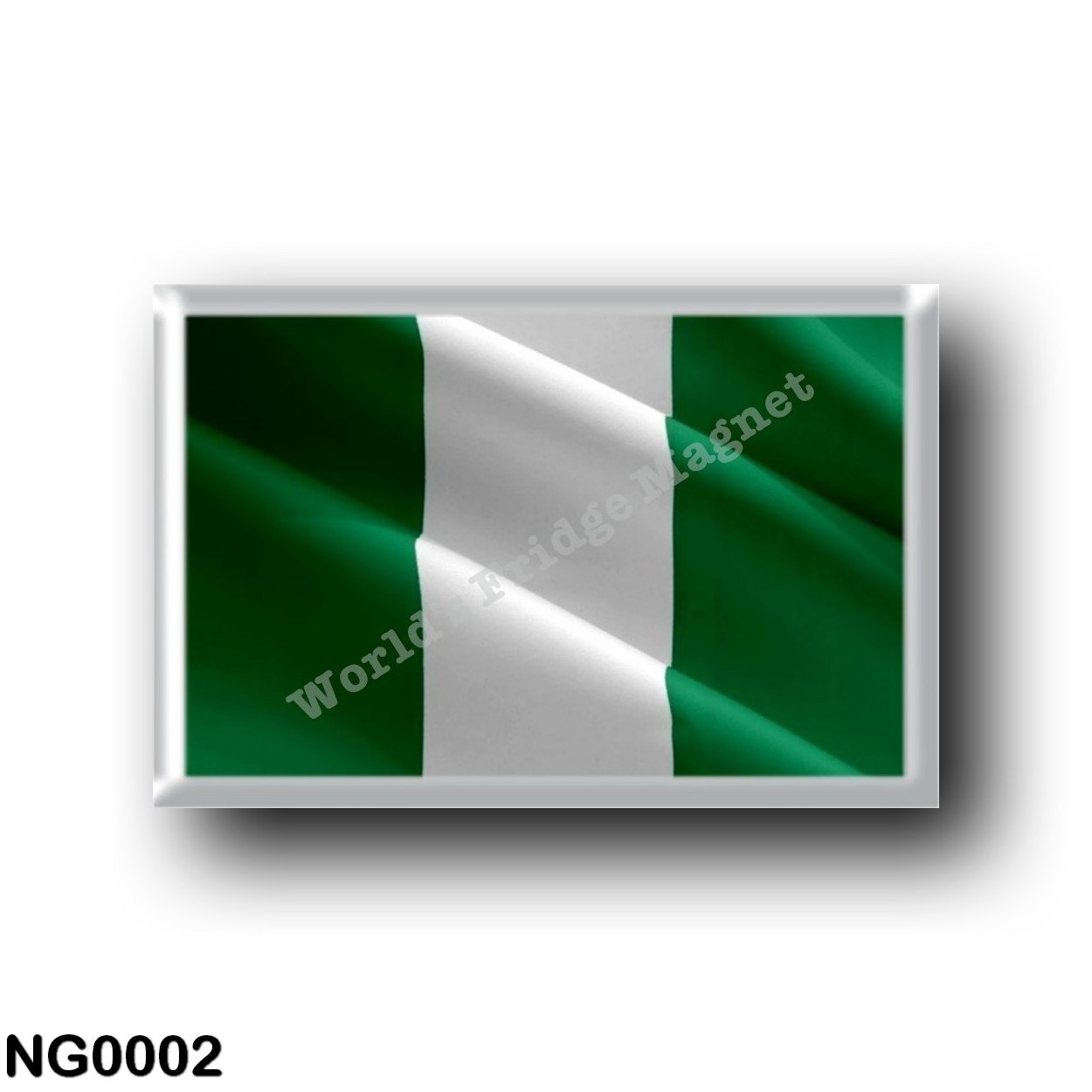 NG – Flag Waving – Nigeria – Travels and Magnets