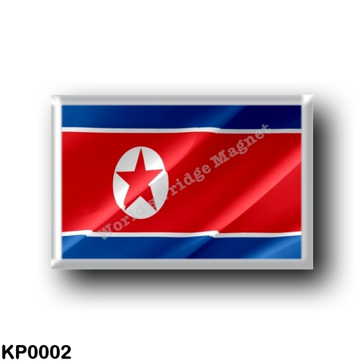 KP – Flag Waving – North Korea – Travels and Magnets