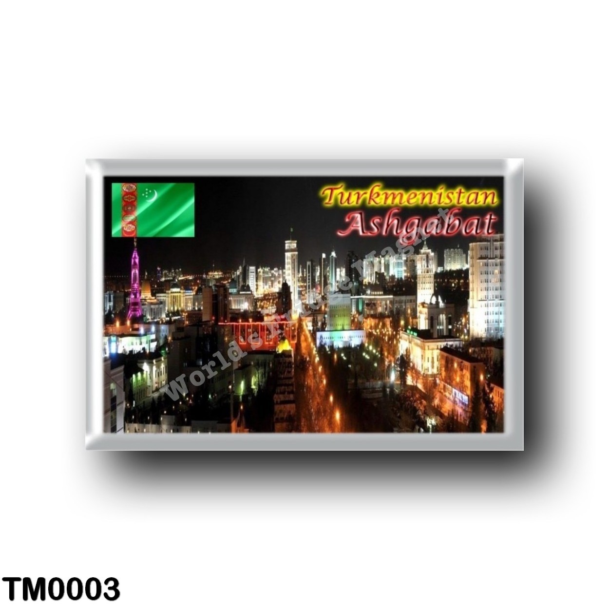 TM – Flag – Turkmenistan – Travels and Magnets