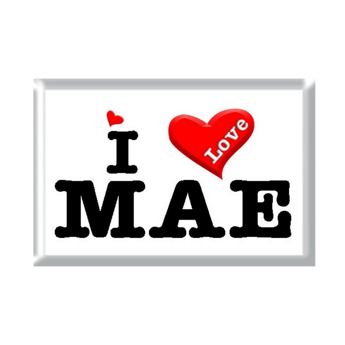I Love MAE rectangular refrigerator magnet – Travels and Magnets