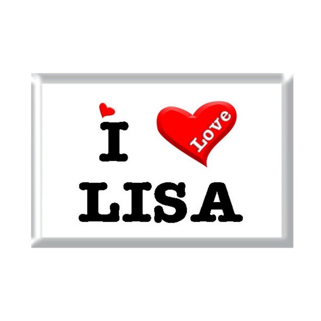 I Love LISA rectangular refrigerator magnet – Travels and Magnets